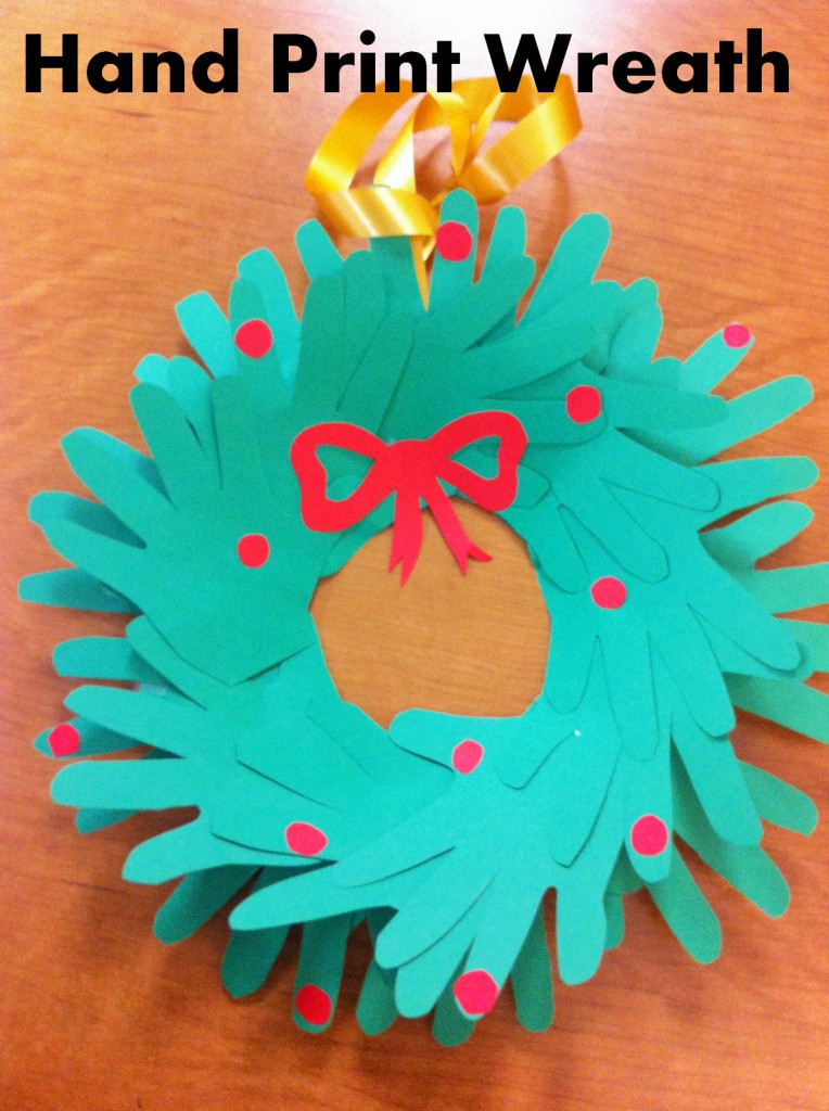 Christmas Craft for Kids: Hand Print Wreath – Teacher Created Tips