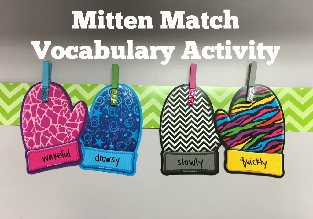 Mitten Match Vocabulary Activity – Teacher Created Tips