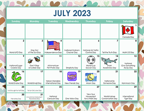 Monthly Calendars « Free | Teacher Created Resources